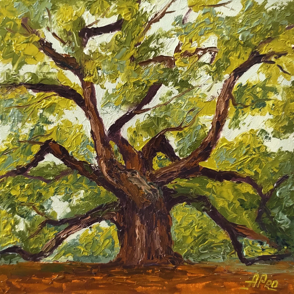 Abstract Oak Tree Paintings