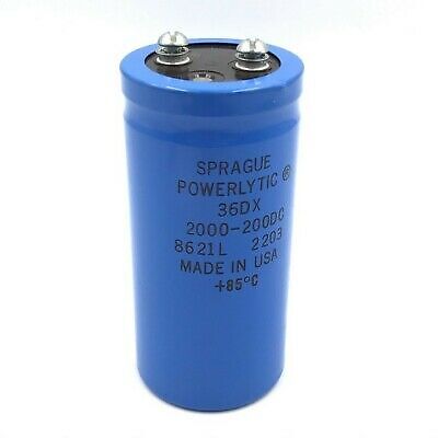 2000UF 200VDC Powerlytic Capacitor 36DX Sprague | eBay