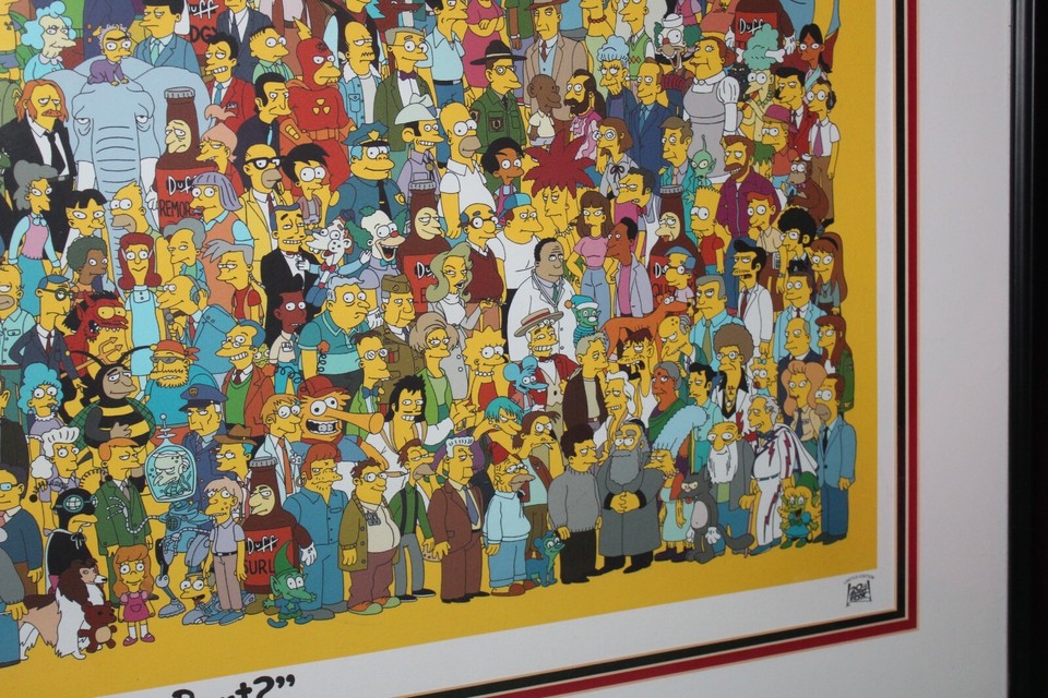 The Simpsons Where's Bart? Giclee Framed Art Limited Ed 303/500 200 ...