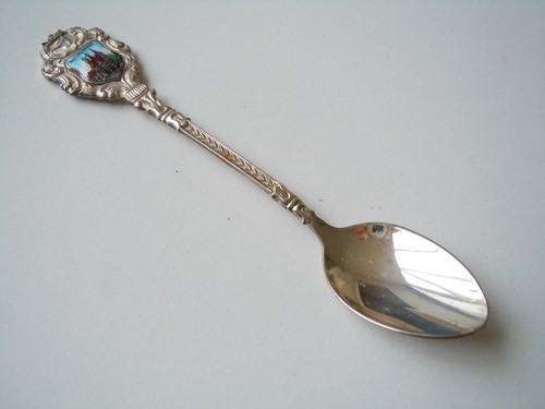 Antiko 100 Souvenir Spoon Collector Silver plated Emblem Michelstadt ...