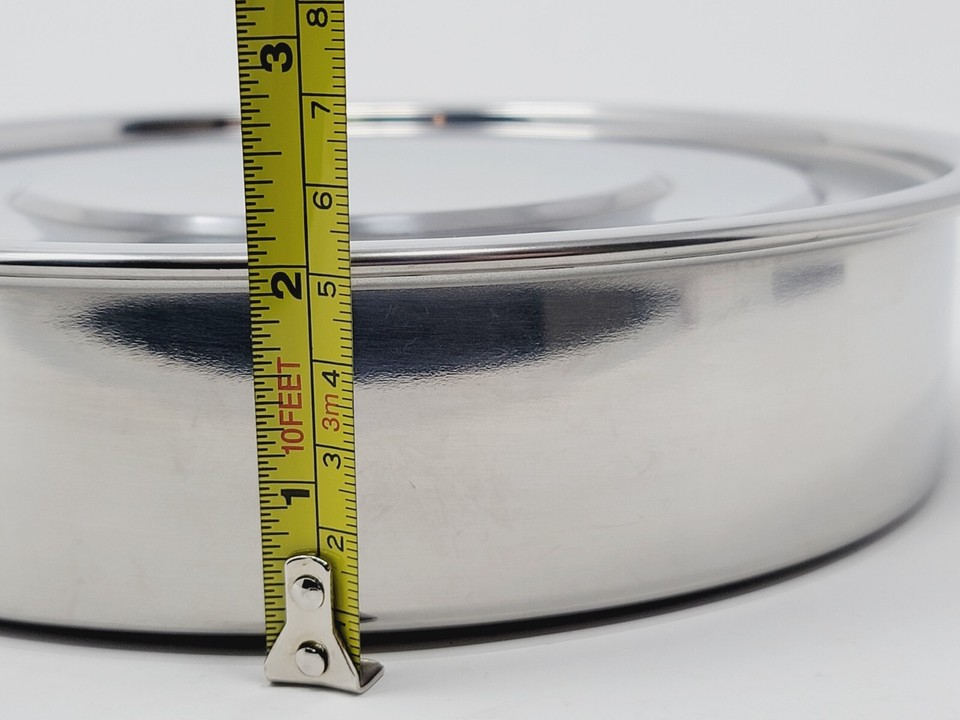 Lab Sieves Aperture Pan With Lid, 4'' Diameter 304 Stainless Steel | eBay