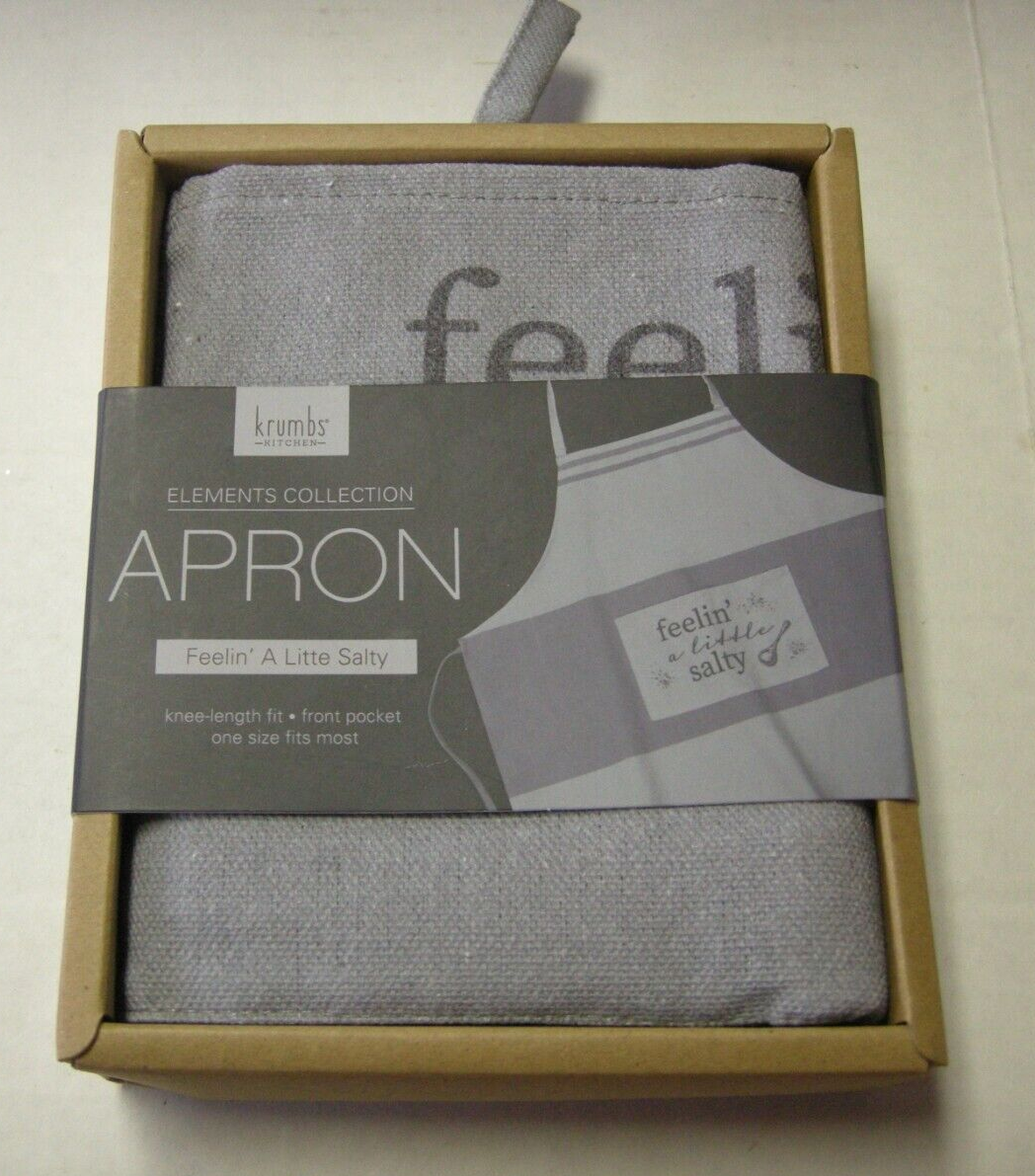 Krumbs Kitchen Elements Feeling A Little Salty Apron, Front Pocket ...