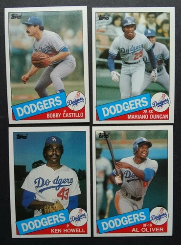 1985 Topps Traded Los Angeles Dodgers Team Set of 4 Baseball Cards | eBay