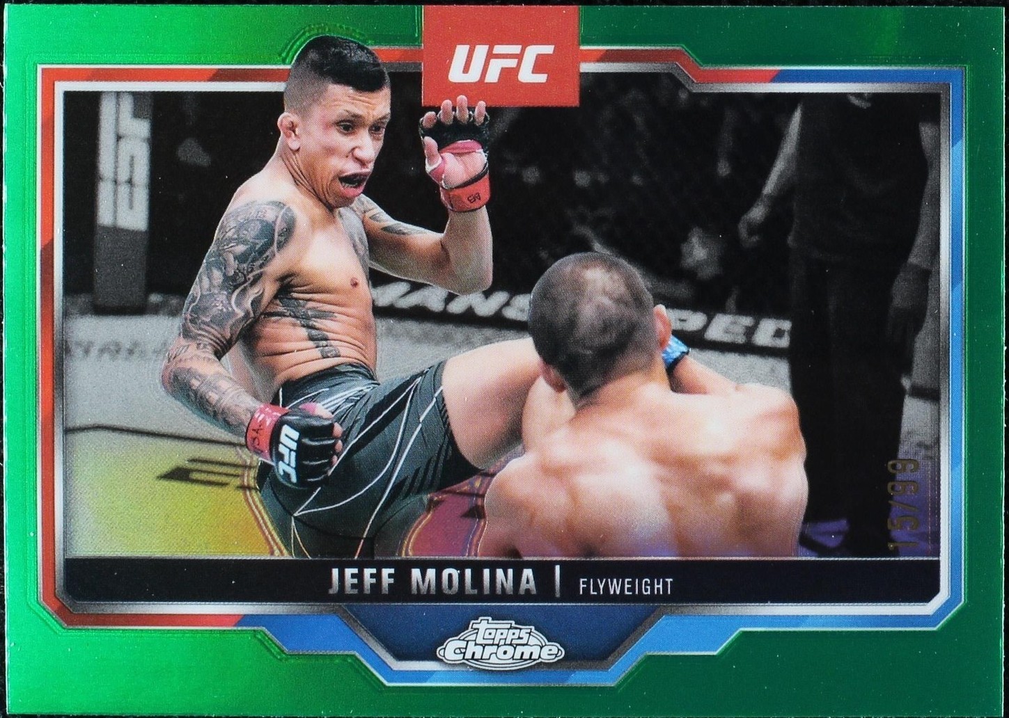 2025 Topps Chrome UFC - Jeff Molina #90 Green Refractor /99 for sale ...