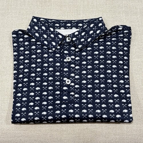 Straight Down Performance Golf Polo Shirt Men's Medium M Buffalo Geo ...