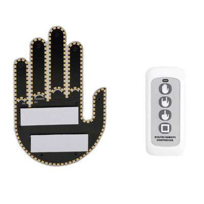 Car Middle Finger Gesture Light Funny Road Rage Signs Rear Window ...