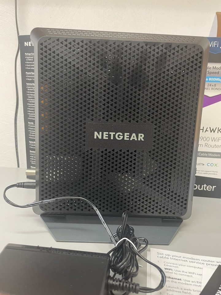 NETGEAR Nighthawk C7000v2 AC1900 Wi-Fi Cable Modem Router 748926500432 ...
