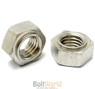 M10 / 10mm HEXAGON HEX WELD NUTS A2 STAINLESS STEEL FOR SCREWS BOLTS ...