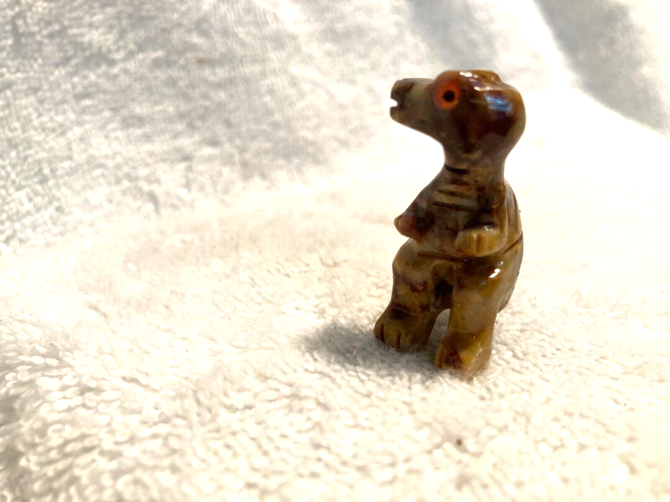 Peruvian Soapstone Hand Carved T Rex Dinosaur Figurine 1 1/2" T x 1 1/4 ...