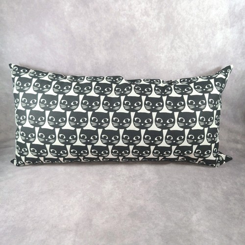 VINTAGE IKEA Black Cat Pillow Mattram Rectangle Cushion 11" x 22” MCM ...
