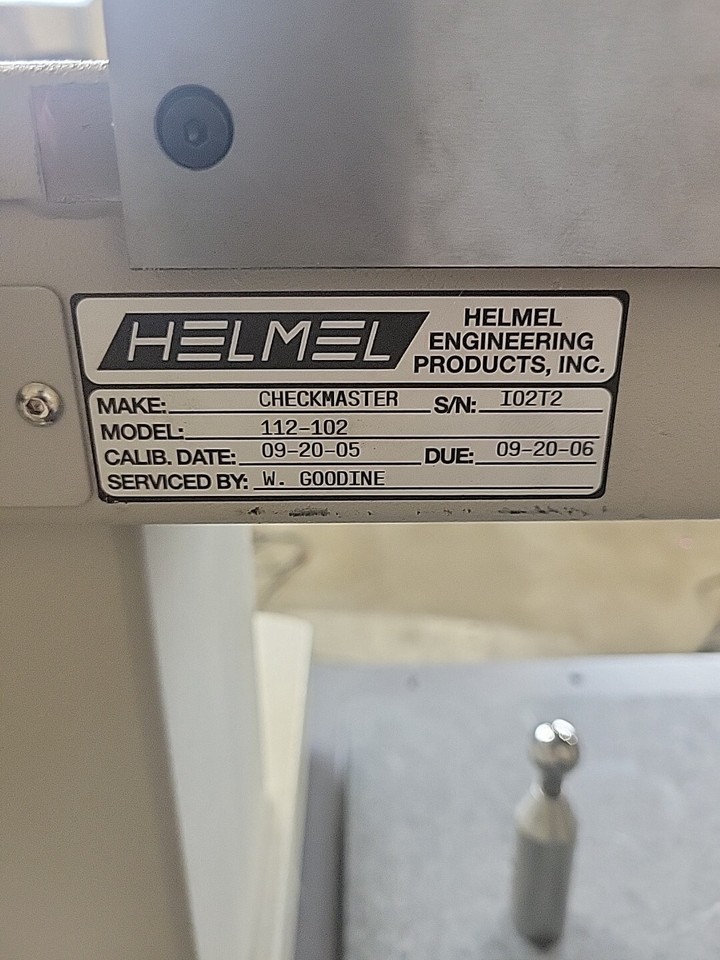 Helmel Checkmaster 112-102 Manual Coordinate Measuring Machine, CMM ...