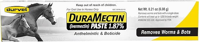 Horse Paste Wormer Dewormer Clear Gel Exp 07/26 Durvet Duramectin ...