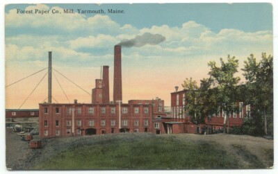Yarmouth ME Forest Paper Co. Mill early 1900s Postcard Maine | eBay