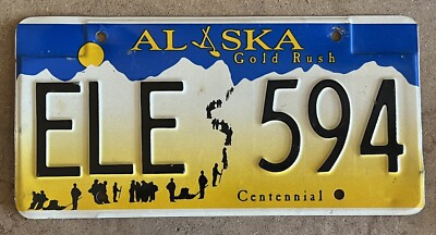ALASKA GOLD RUSH LICENSE PLATE CENTENNIAL #ELE594 | eBay