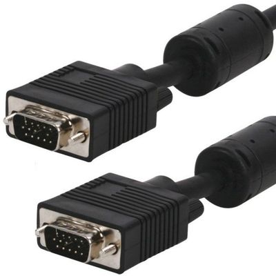 NEW HEAVY DUTY BLACK HD15M MALE TO MALE VGA SVGA XGA SXGA UXGA QXGA 30M ...