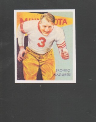 1935 National Chicle Football Card #34 Bronko Nagurski-Chicago Bears ...