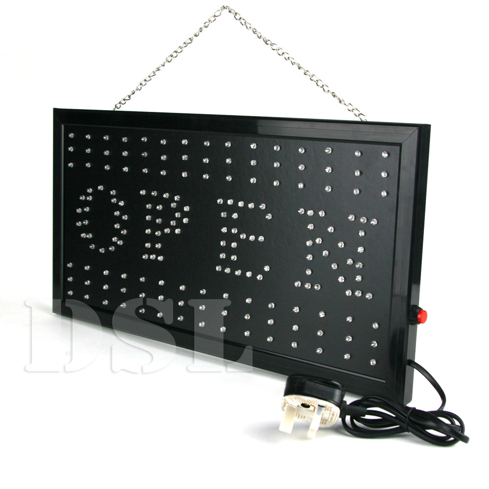 Top Quality Super Bright Flashing LED OPEN Shop Sign Neon Display ...