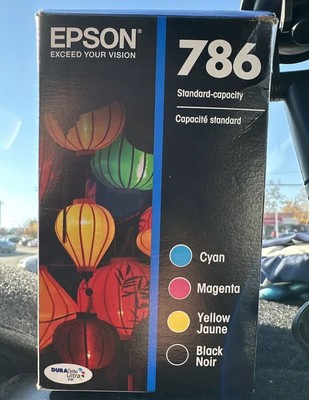 4 X Epson 786 Durabrite ULTRA INK Color Standard Color Ink BEST BY-1/ ...