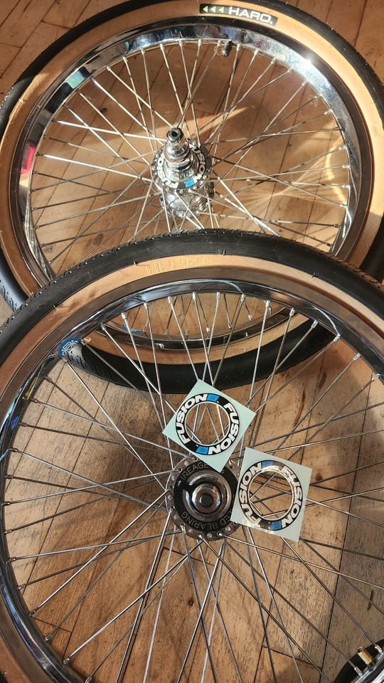 New Rims Haro Fusion 48s Chrome 20" 14t New Tire Haro Lineage Master ...