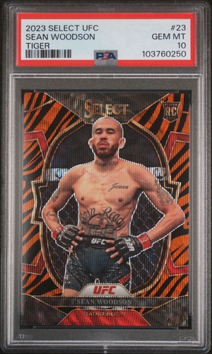2023 Panini Select UFC - Concourse Sean Woodson #23 Tiger Prizm (RC ...