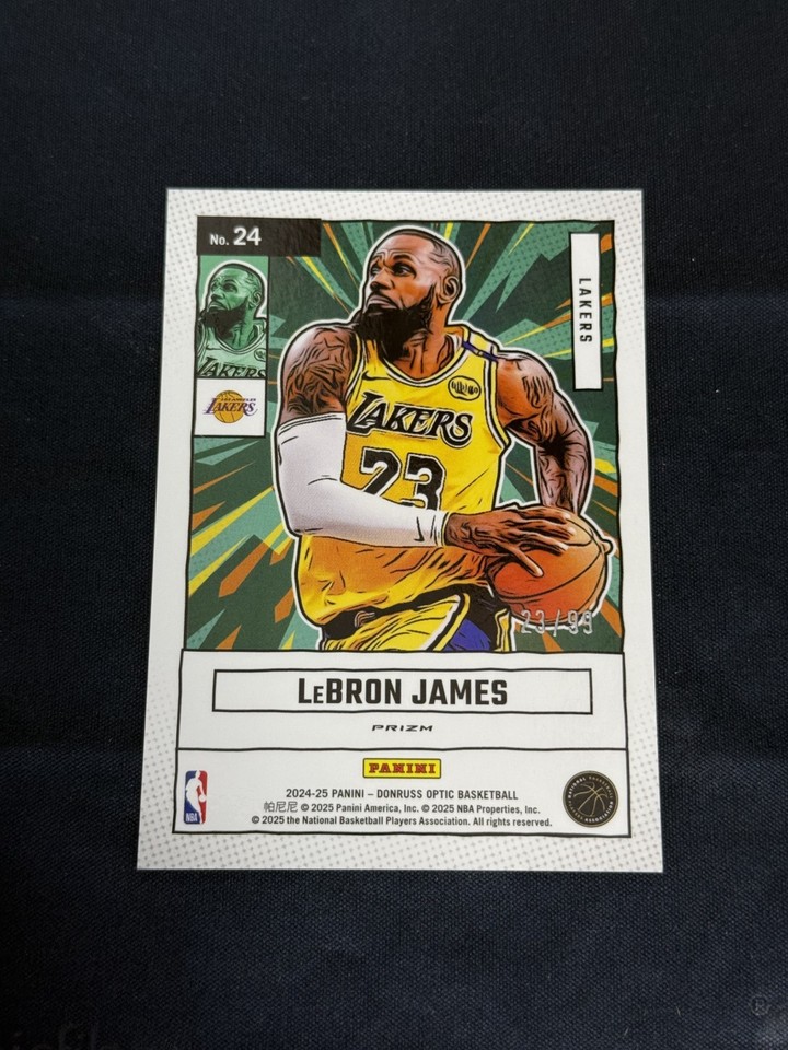 2024-25 DONRUSS OPTIC LEBRON JAMES RED/YELLOW SCOPE NET MARVELS #/99 ...