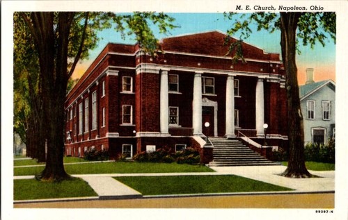 Napoleon Ohio OH : CHURCH SCENE j/17 BA3874 | eBay