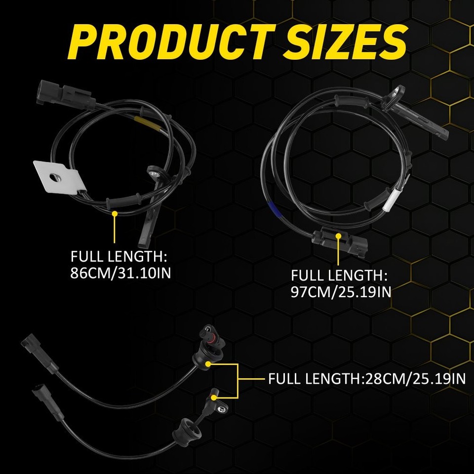 4X ABS Wheel Speed Sensor For Chevy Equinox GMC Terrain 2.4L 3.0L 3.6L ...