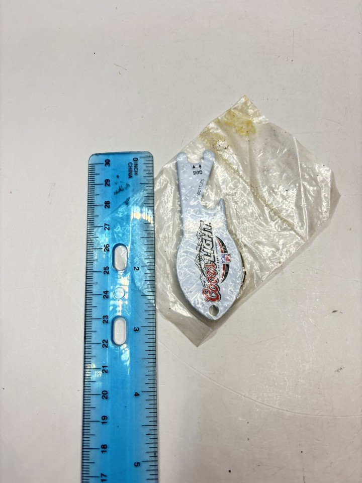 Coors Light- metal bottle and can opener keychain- logo- NFL logo too ...