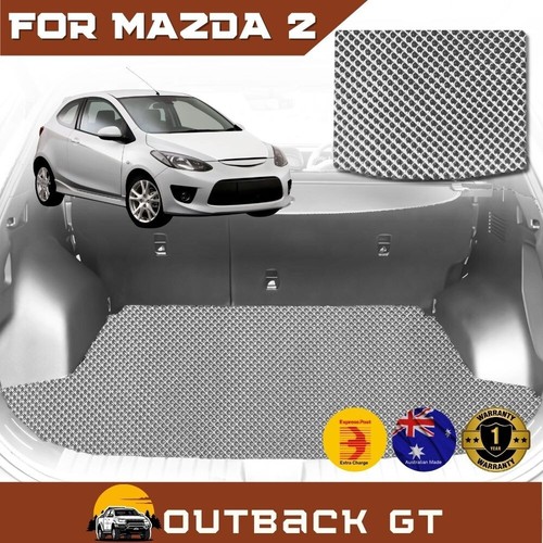 6D Diamond Car Cargo Boot Mat for Mazda 2 2007-2014 -Grey | eBay Australia