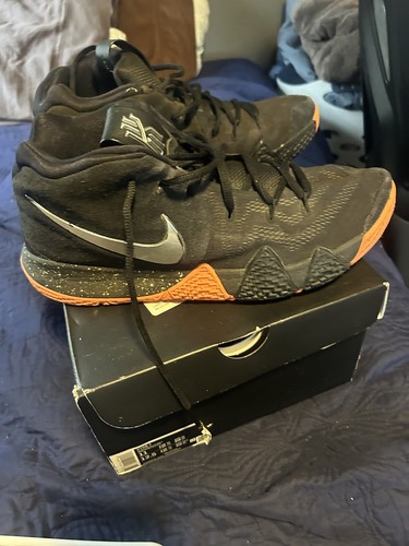 Size 11 - Nike Kyrie 4 Silver Orange | eBay
