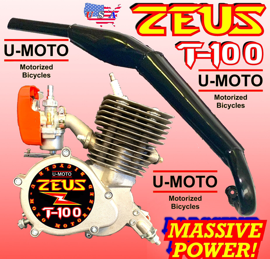 T-100 YD100 New 100cc Bicycle Engine Only with Spark Plug And MONSTER ...