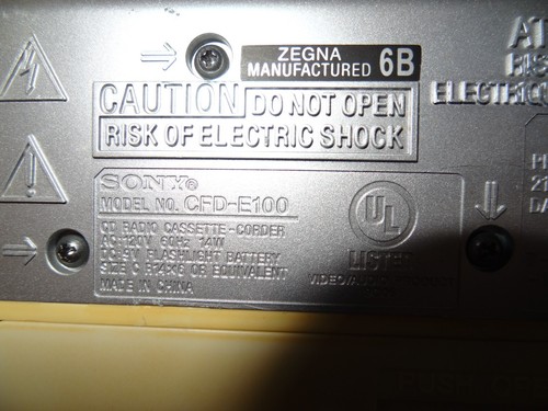 Sony CFD-E100 CD/Radio/Cassette Boombox for sale online | eBay