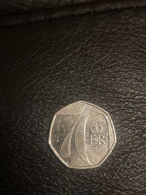 50p Coin HM Queen Jubilee 70th ER 2022 .Rare HM Queen 50p Coin 2022 ...