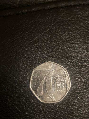 50p Coin HM Queen Jubilee 70th ER 2022 .Rare HM Queen 50p Coin 2022 ...
