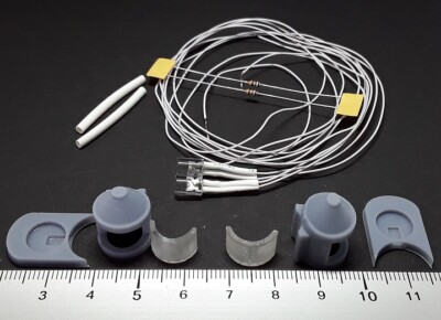 APDL. Kit feux de mât 14x20mm, leds câblées, accastillage maquette ...