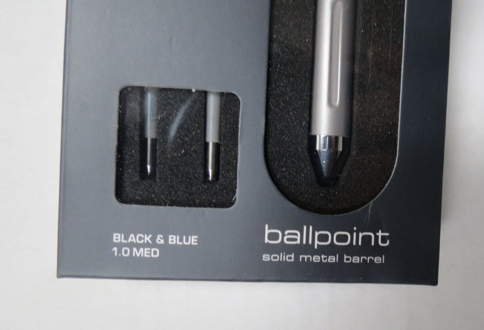 TUL - SOLID METAL BALLPOINT - BLACK AND BLUE - 1.0 MED NICE- NEW !! | eBay