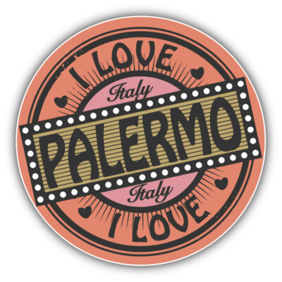 I Love Palermo Italy Travel Label Car Bumper Sticker Decal - ''SIZES ...