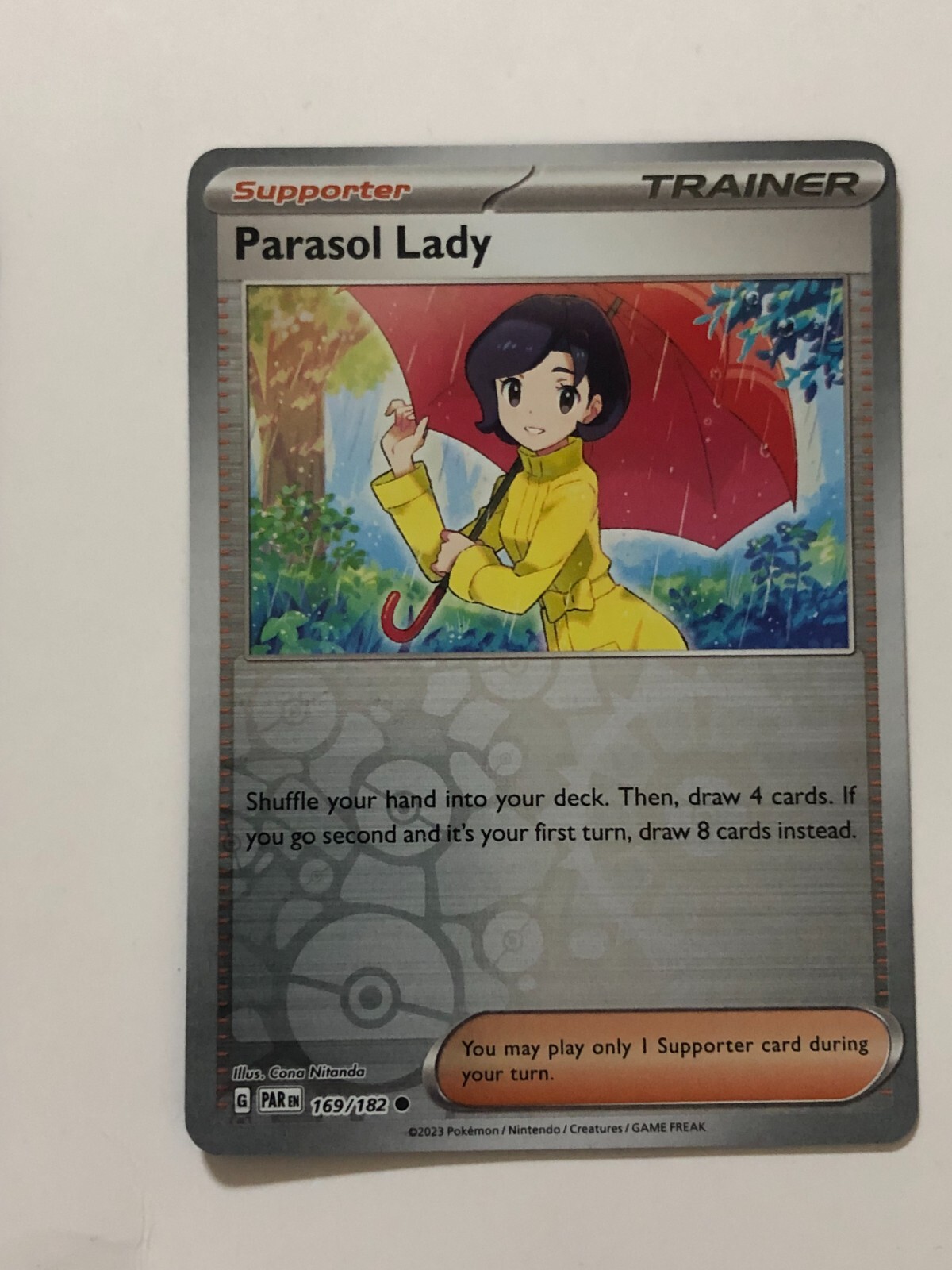 Pokemon Card Paradox Rift Reverse Holographic Parasol Lady 169/182 NM ...