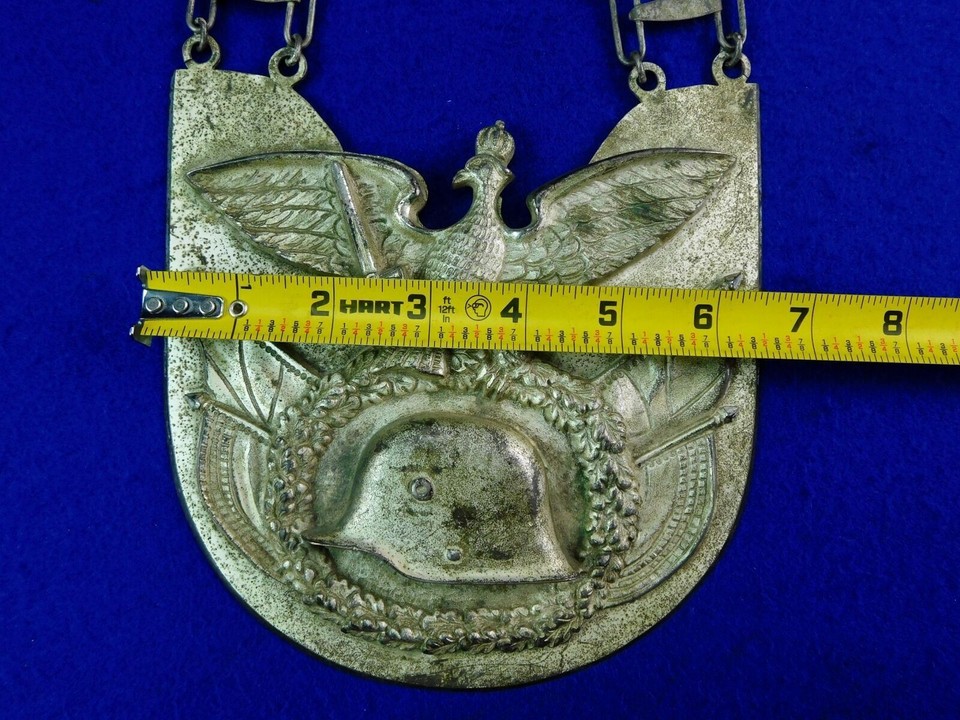 German Germany Antique WW1 Veteran Gorget Plate Badge Medal | eBay