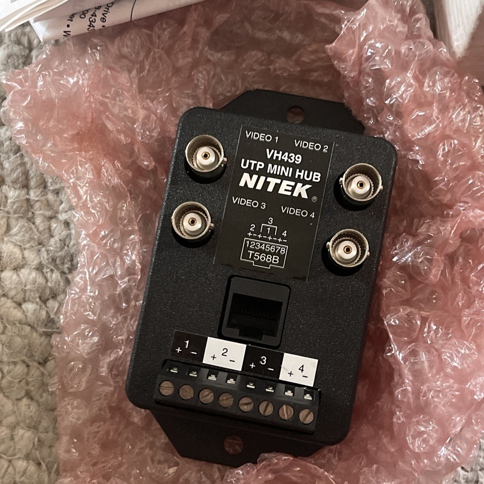 NITEK VH439 VIDEO BALUN UTP HUB, 4 PORT TRANSRECEIVER NEW OPEN BOX | eBay