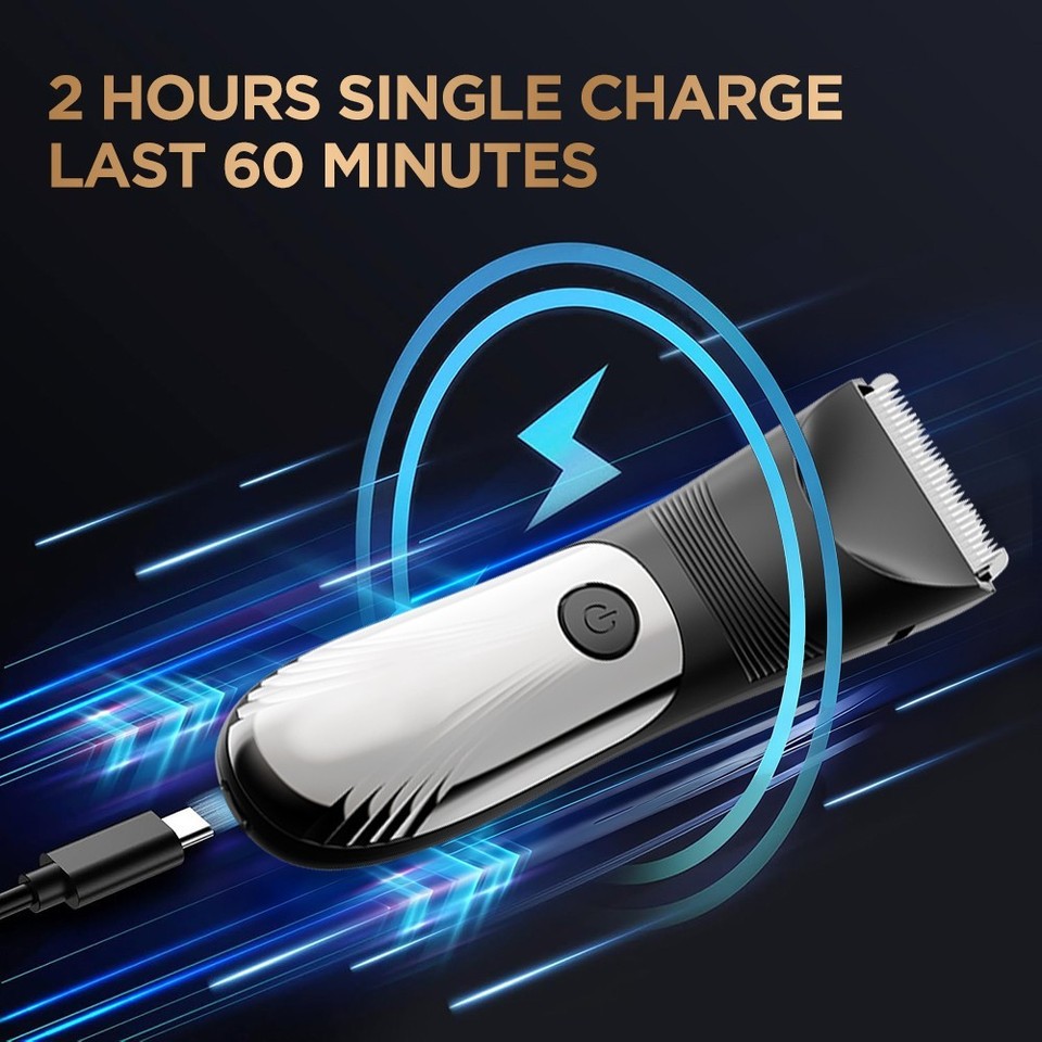 Mens Electric Manscaping Pubic Hair Trimmer Groin Men's Razor Body ...