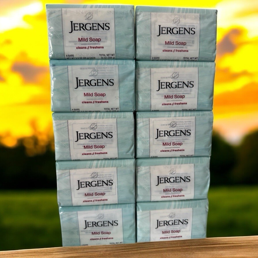 (10) Packs Jergens Mild Soap. 4-3.5oz Bars Per Pack. Total 40 BARS.FREE ...