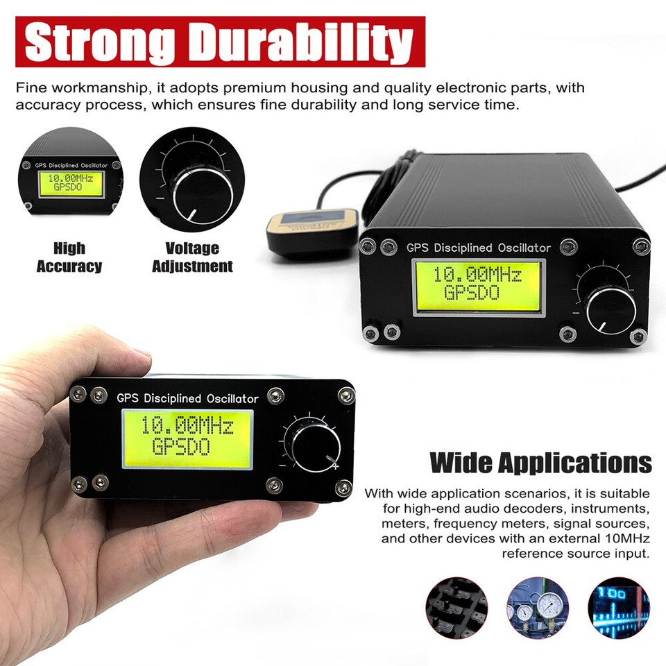 GPSDO 10MHz Signal Source Positioning Square Wave GPS Disciplined ...