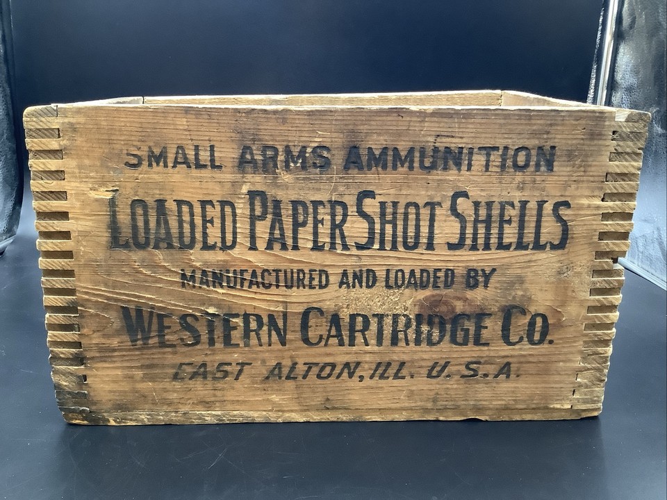 Antique Western Cartridge Co Dovetailed Wood 16ga Shotgun Shells Ammo ...