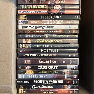 Western DVD Movie Bundle Lot Including John Wayne, Clint Eastwood ...