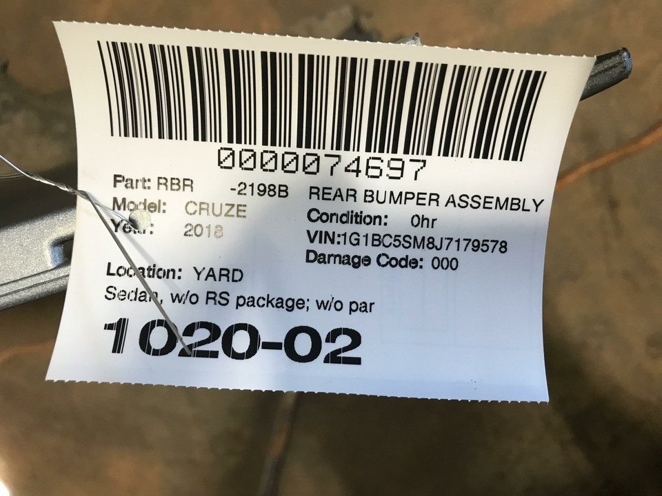 2016-2019 Chevrolet Chevy Cruze Rear Bumper Cover Assembly | Genuine OEM