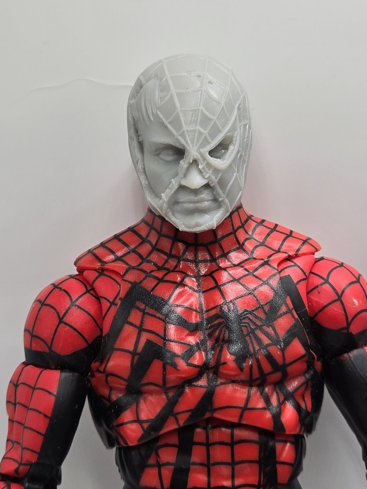 3d Print TOBEY MAGUIRE SPIDER-MAN HEAD 1:12 6" GI Joe Classified MARVEL ...