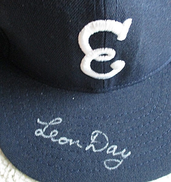 Tough LEON DAY (d 1995) Signed NEWARK EAGLES Baseball Hat NEGRO LEAGUE ...