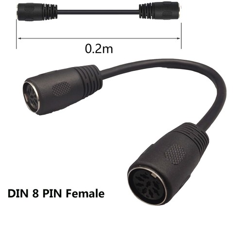 DIN MIDI 8 Pin Female to Female Speaker Audio MIC Signal Control ...