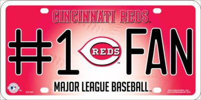 Cincinnati Reds #1 Fan Metal Embossed License Plate | eBay